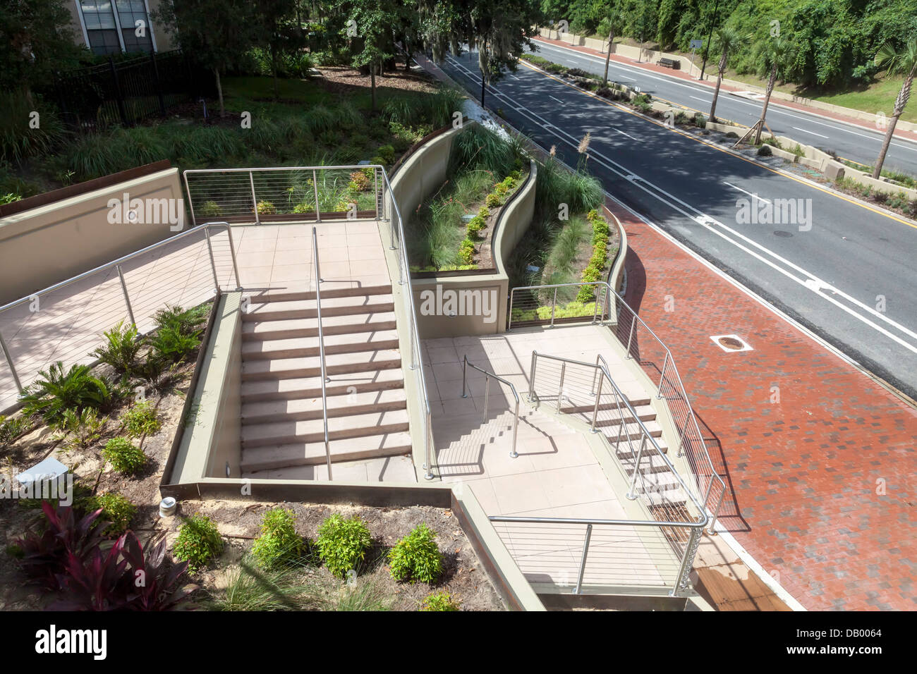Access stairs to pedestrian bridge across SW 13th Street at ...