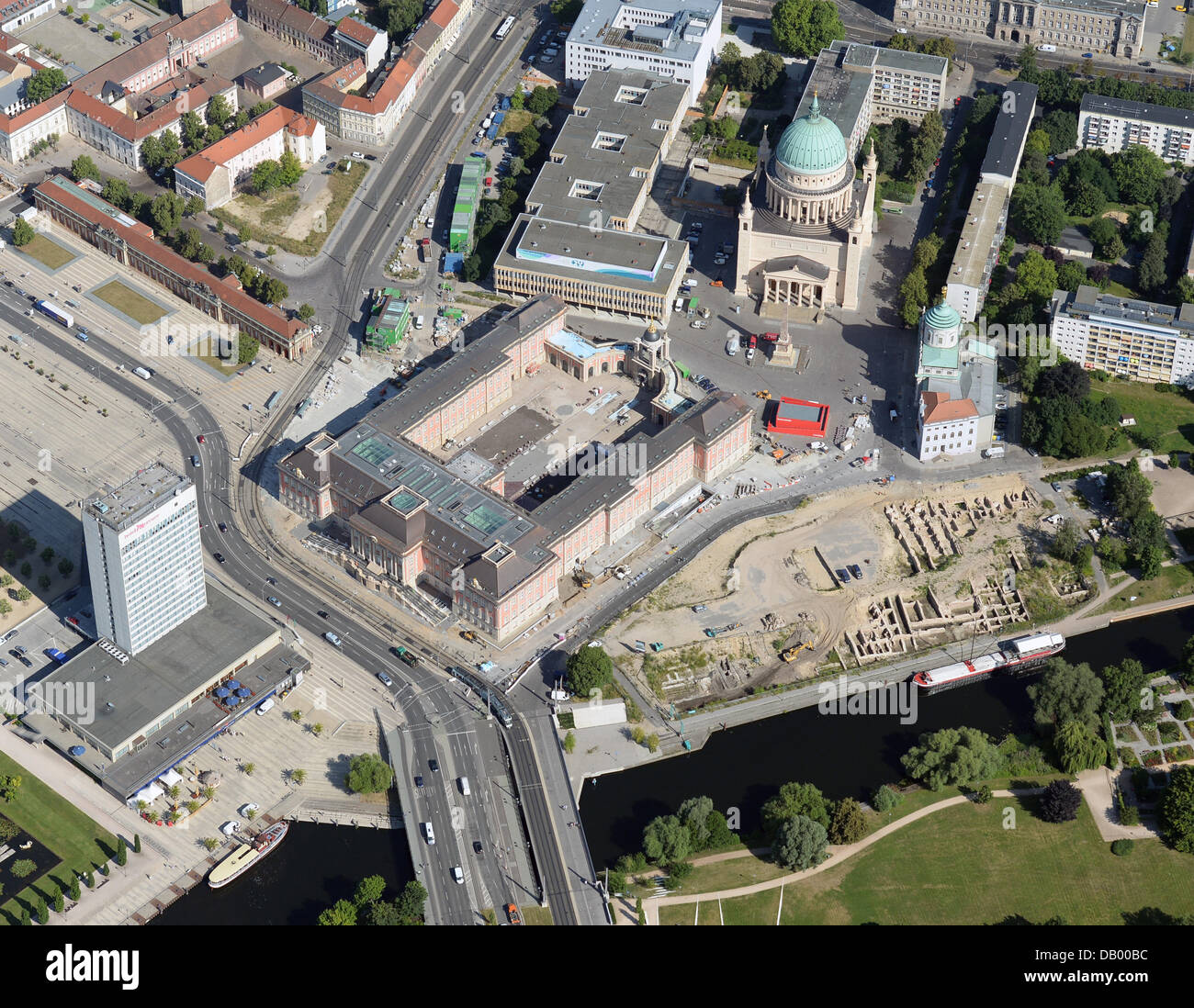 The construction site of the Brandenburg State Parliament is pictured ...