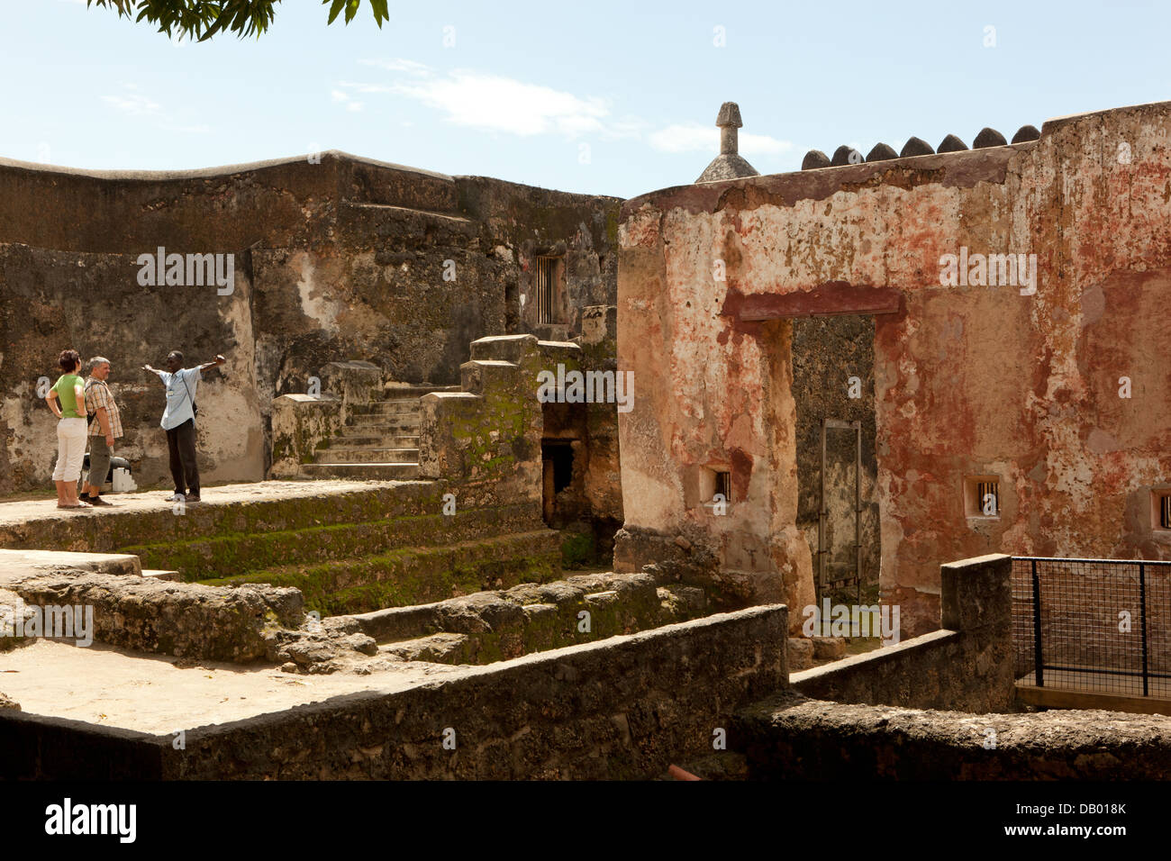 Visitors tour Fort Jesus Stock Photo - Alamy