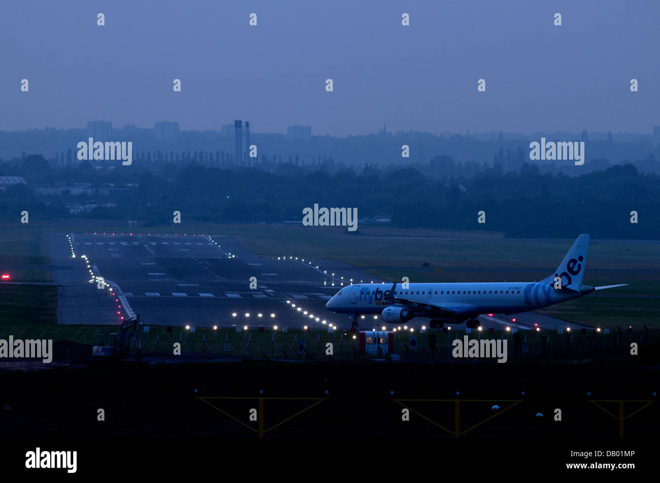 Airport Runway Lights Night High Resolution Stock Photography and ...