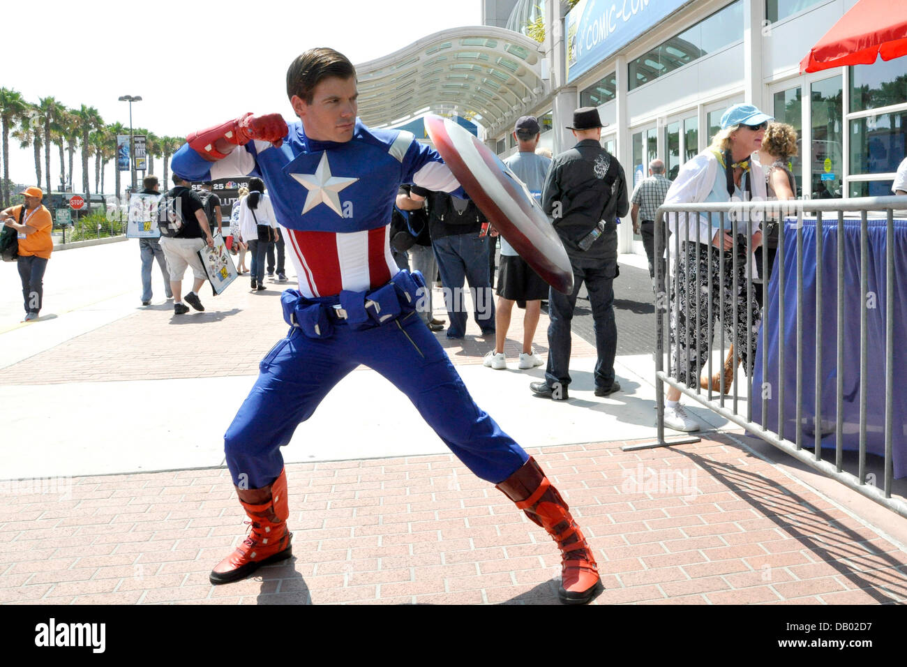 Captain America-Fan auf der San Diego Comic-Con International. San ...
