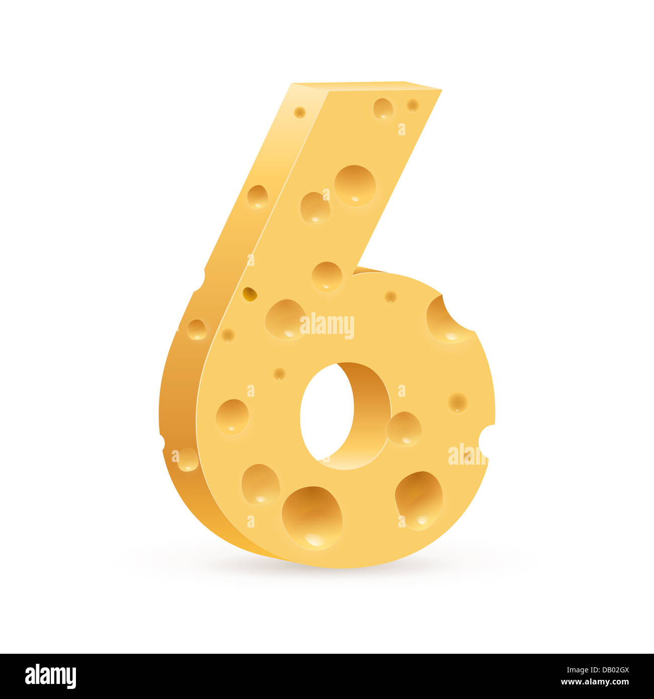Number six. Illustration on white for design Stock Photo - Alamy