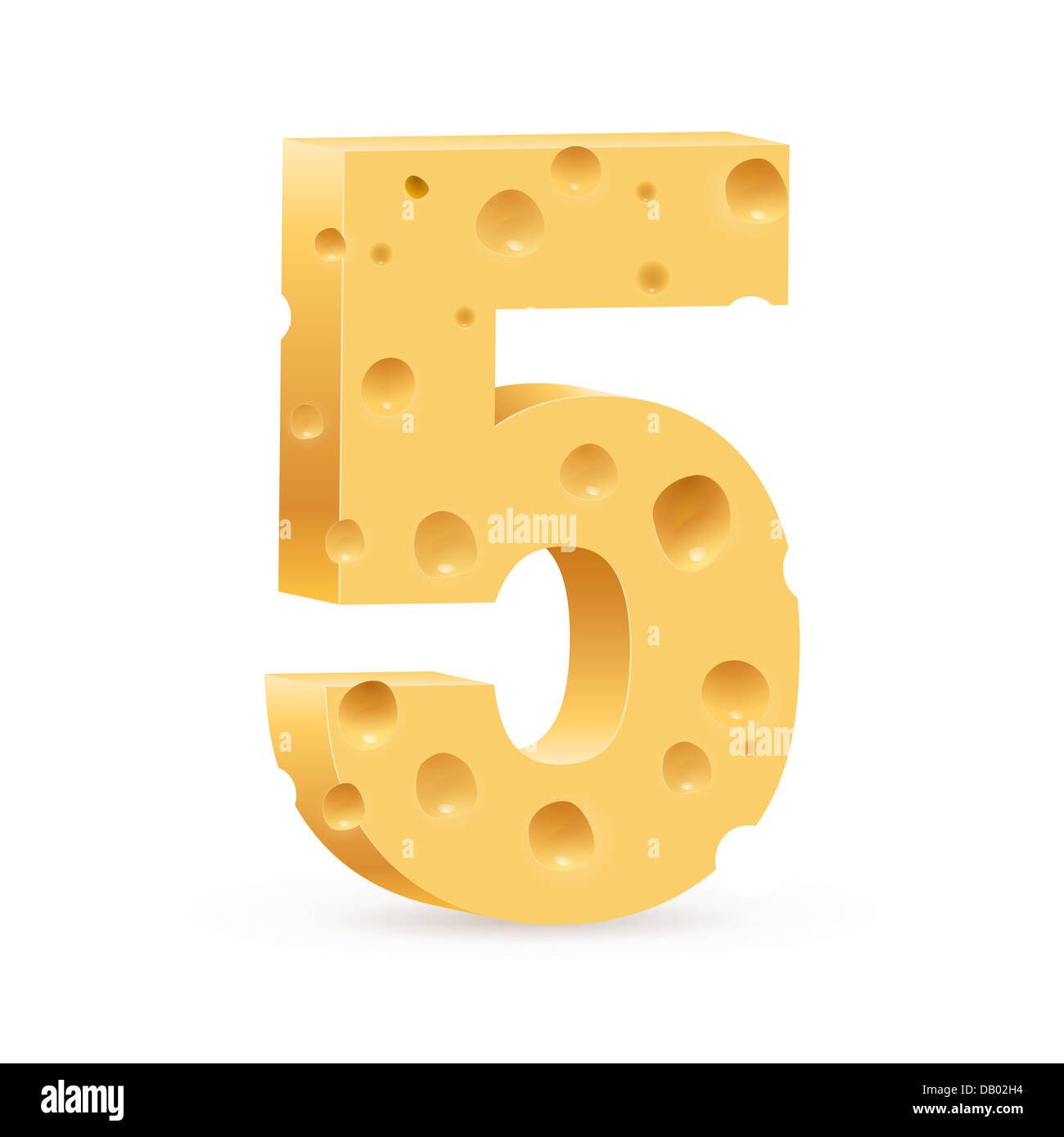 Number five. Illustration on white for design Stock Photo - Alamy