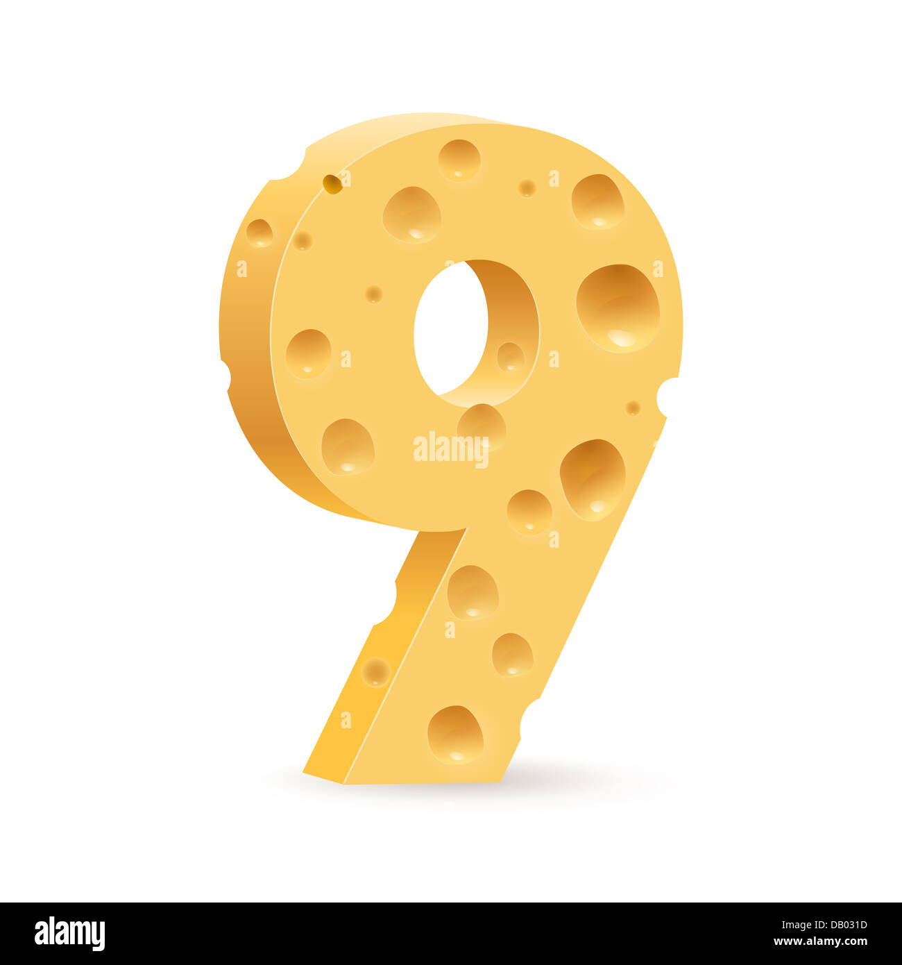 Number nine. Illustration on white for design Stock Photo - Alamy