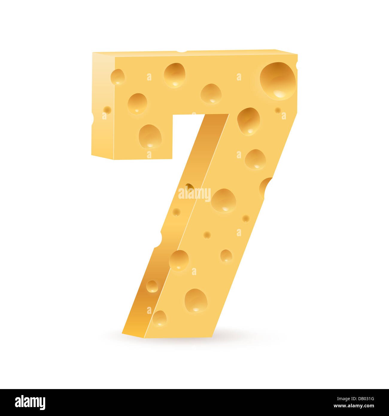 Number seven. Illustration on white for design Stock Photo - Alamy
