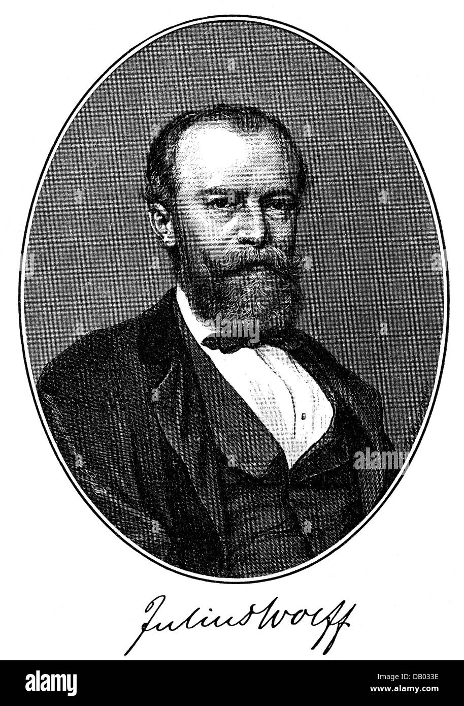 Wolff, Julius, 16.9.1834 - 3.6.1910, German poet, portrait, wood ...