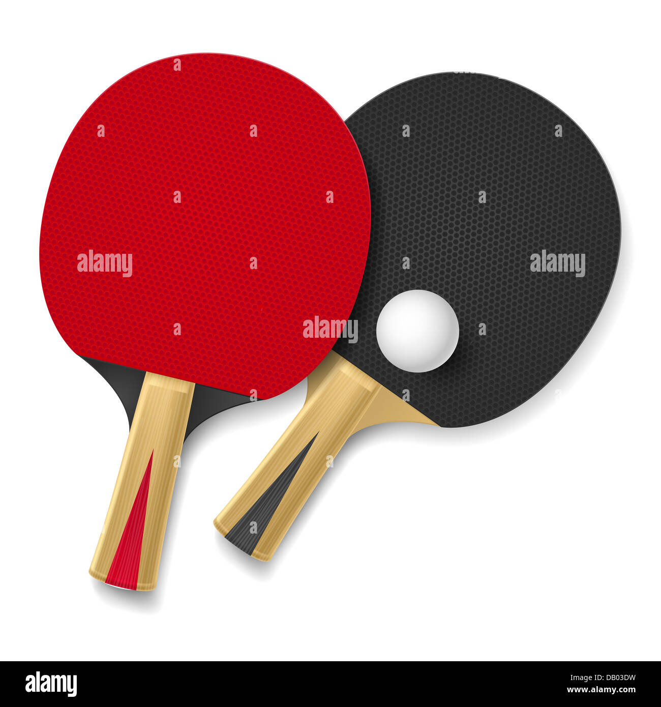 Two rackets for playing table tennis. Illustration on white background ...