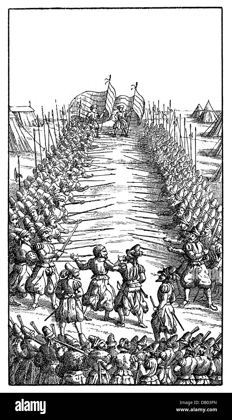 Run the gauntlet Black and White Stock Photos & Images - Alamy