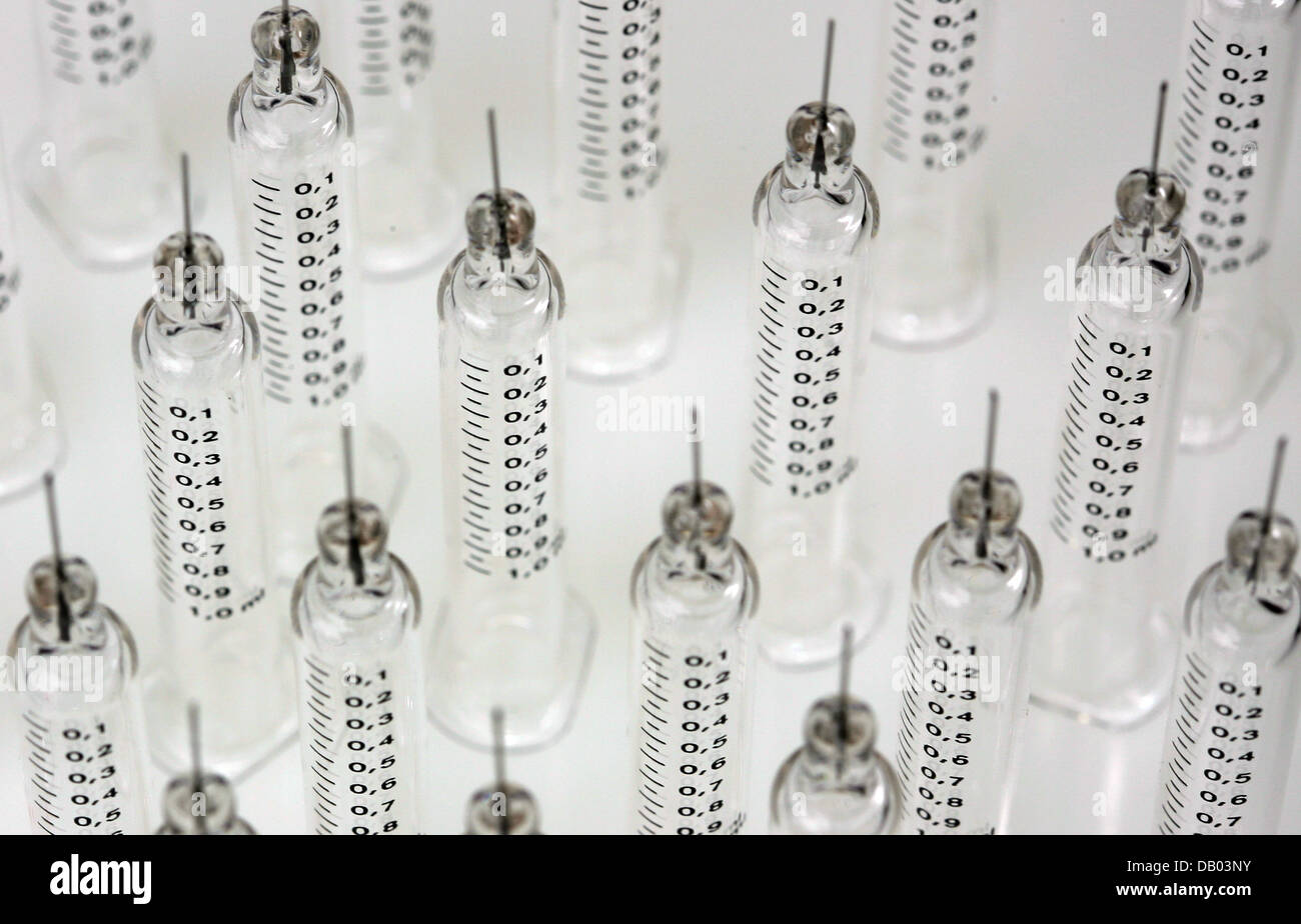 The picture shows syringes at a plant of Gerresheimer in Duesseldorf ...