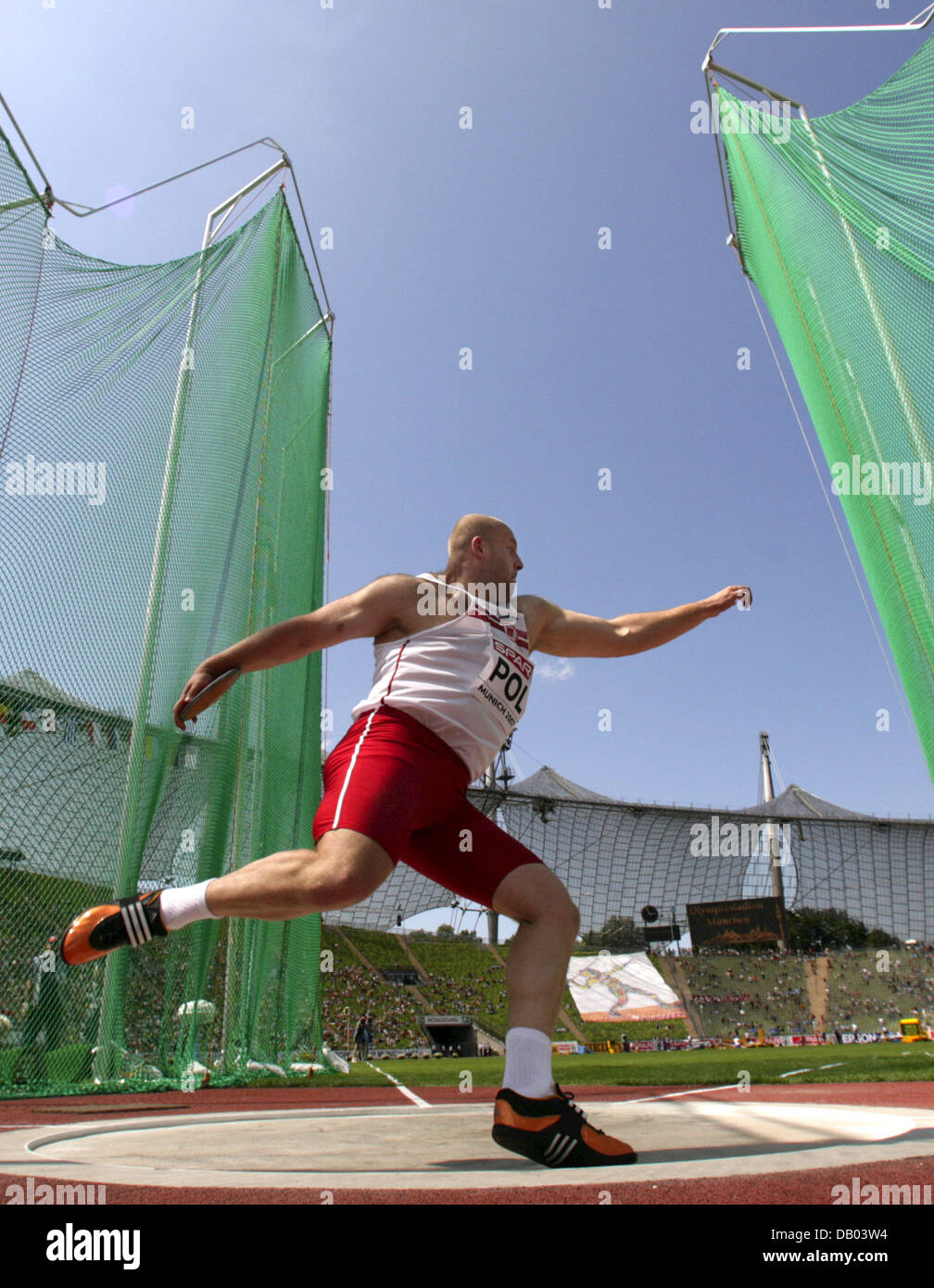 Polish discus thrower Piotr Malchewski is pictured in action at the ...