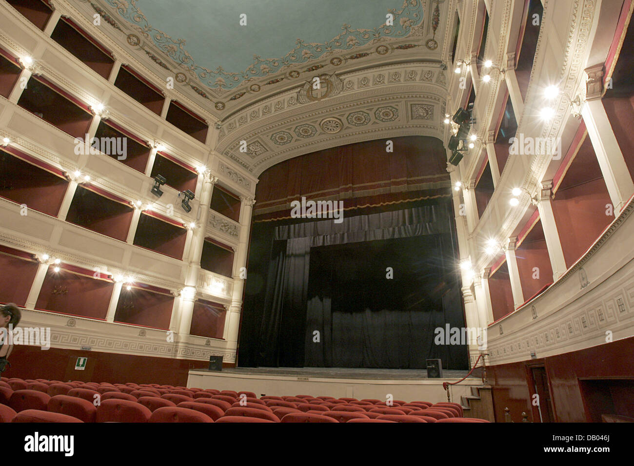 View into the Signorelli theatre of Cortona, Italy, 23 May 2007. For ...