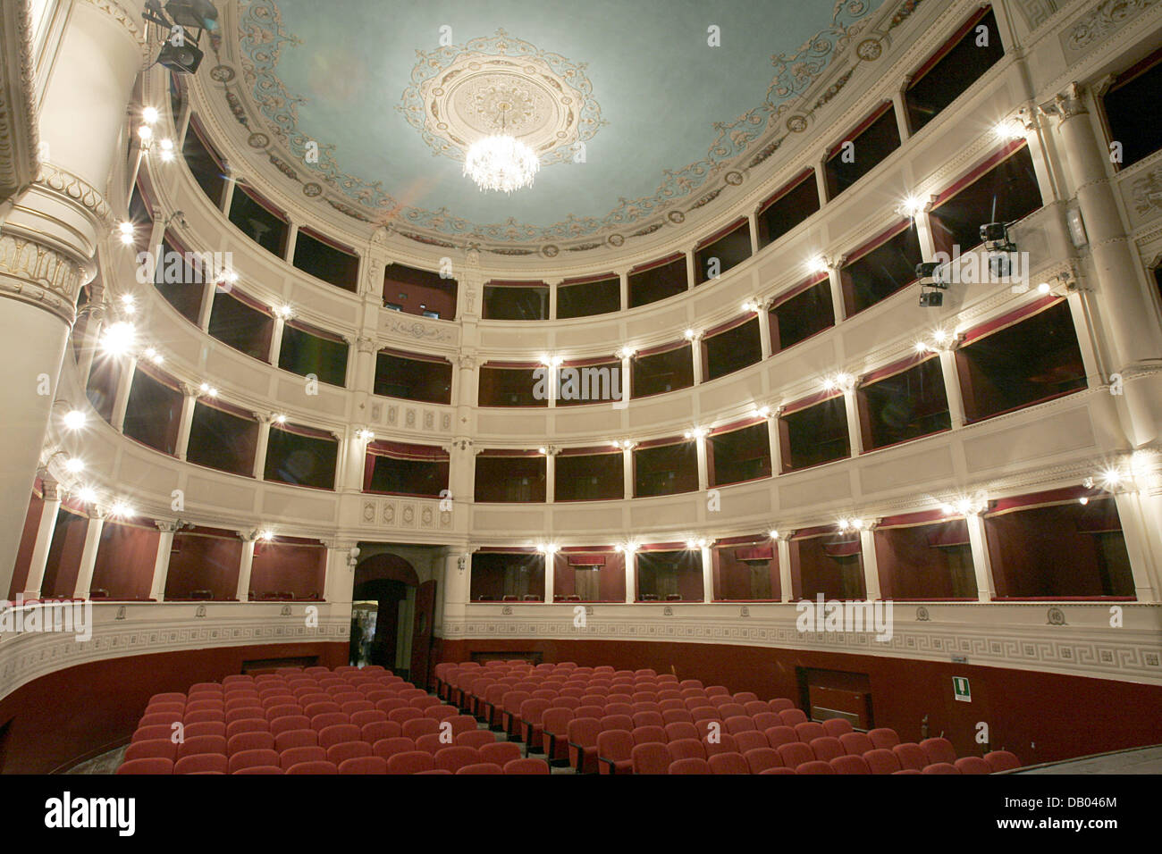 View into the Signorelli theatre of Cortona, Italy, 23 May 2007. For ...