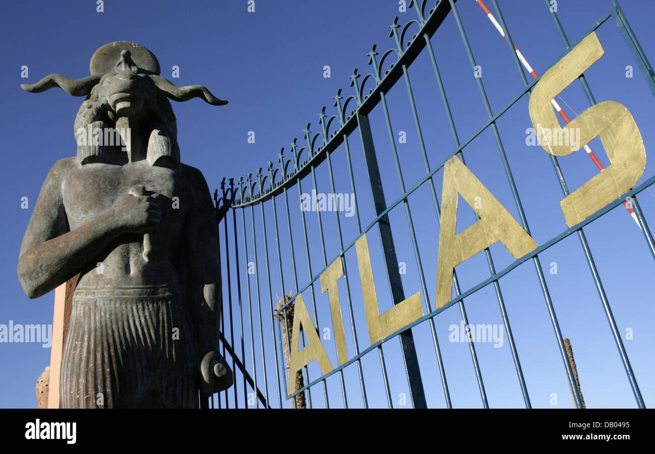 The photo shows the entrance gate of 'Atlas Corporation Studios ...