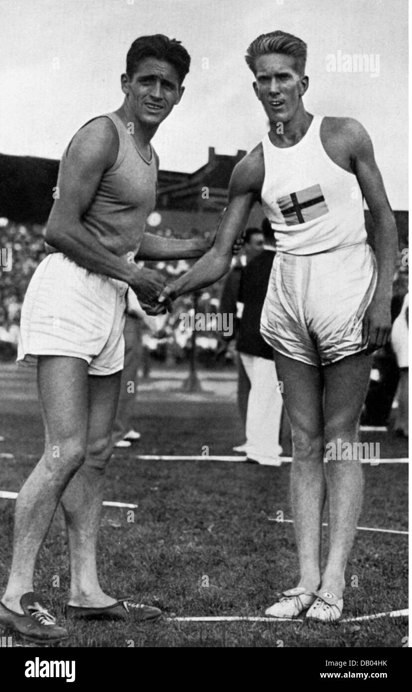 sports, athletics, five-countries competition 1935, winner in the 1500 ...