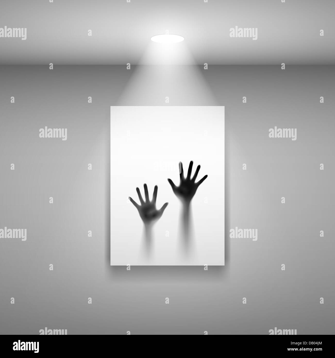 Two open hands on picture. Illustration for creative design Stock Photo ...