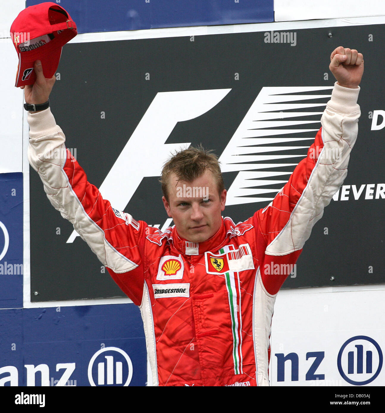 Finnish Formula One driver Kimi Raikkonen of Ferrari is pictured on the ...