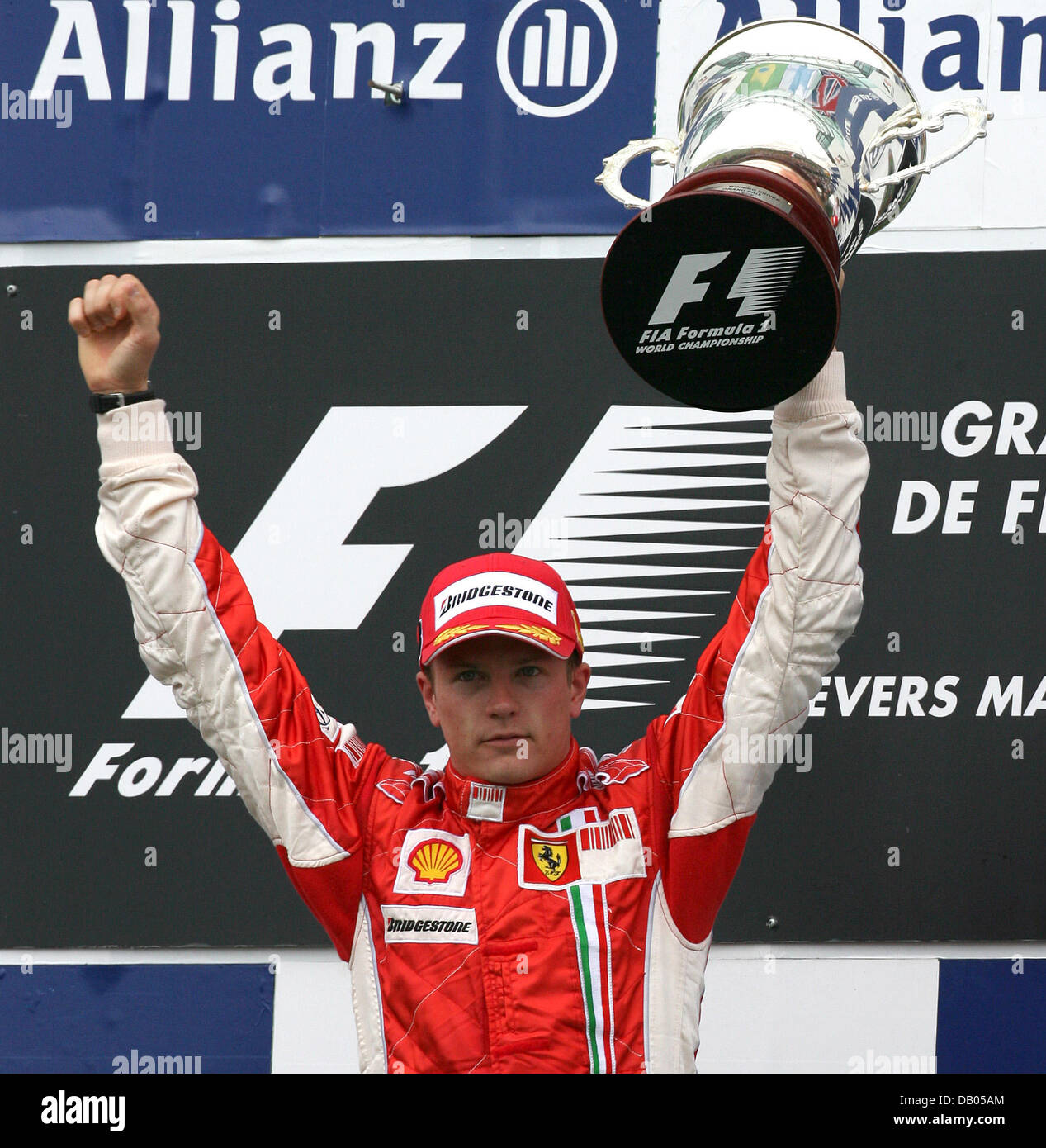 Finnish Formula One driver Kimi Raikkonen of Ferrari is pictured on the ...