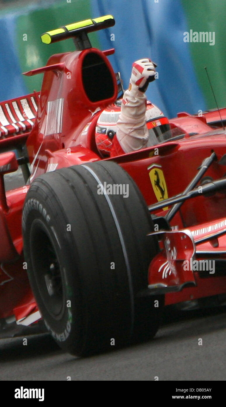 Finnish Formula One driver Kimi Raikkonen of Ferrari is pictured after ...