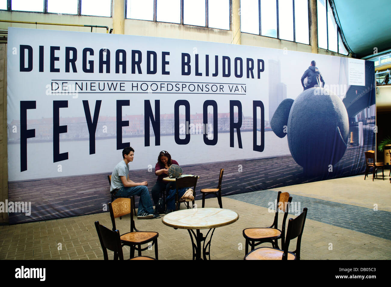 Olli, stuffed toy, mascot, billboard Stock Photo - Alamy