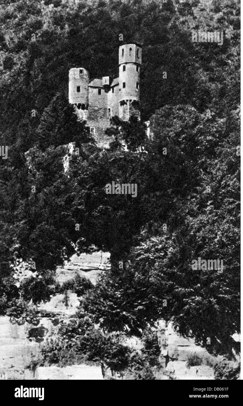 geography / travel, Germany, castles, Schwalbennest, ruin, exterior ...