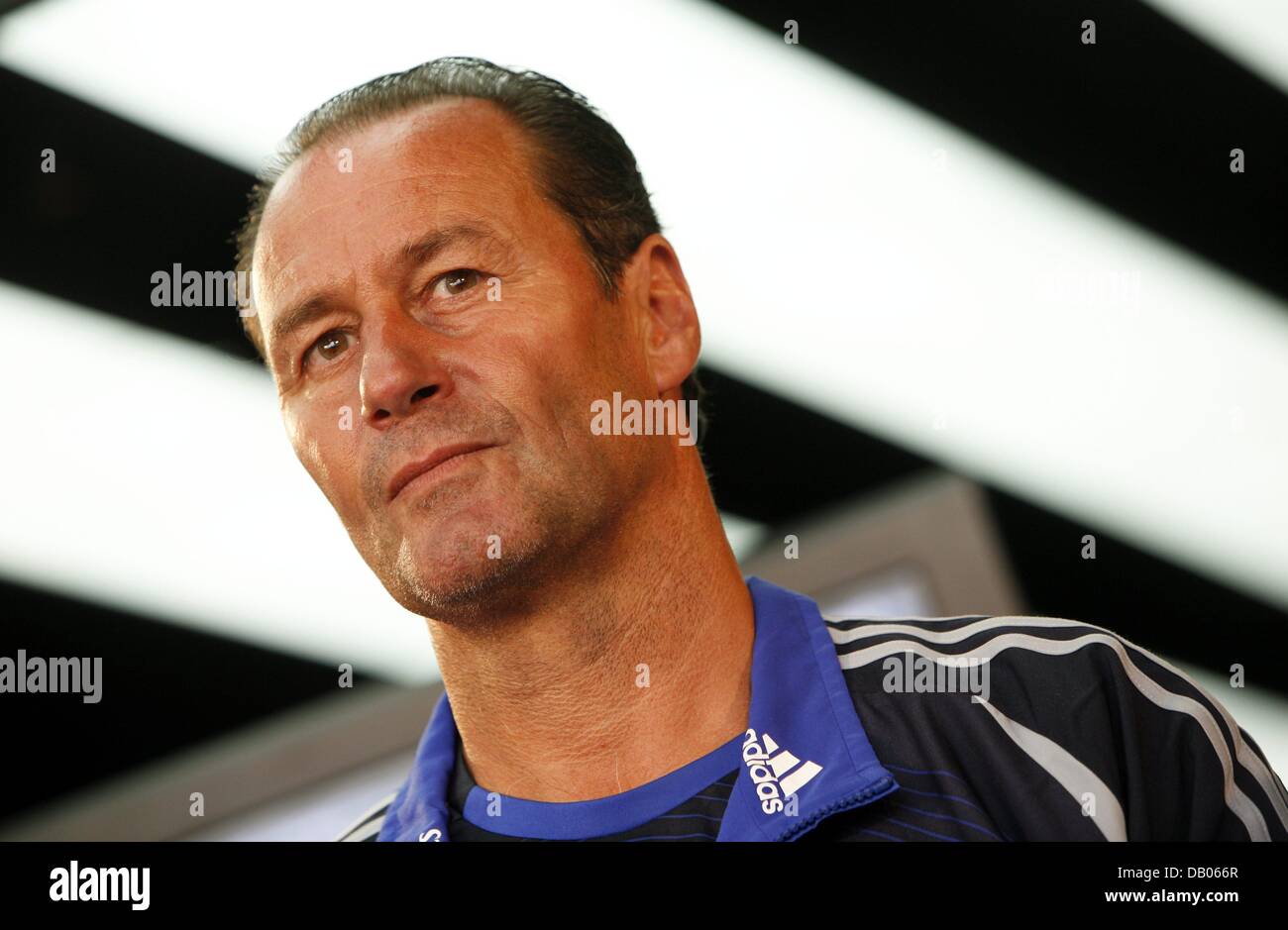 Head coach of Bundesliga club Hamburg SV, Huub Stevens, is pictured at ...