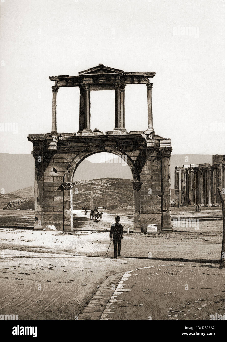 Arch of hadrian drawing hi-res stock photography and images - Alamy