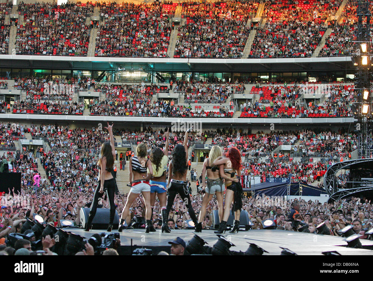 'The Pussycat Dolls' perform at the Live Earth concert at Wembley Park ...
