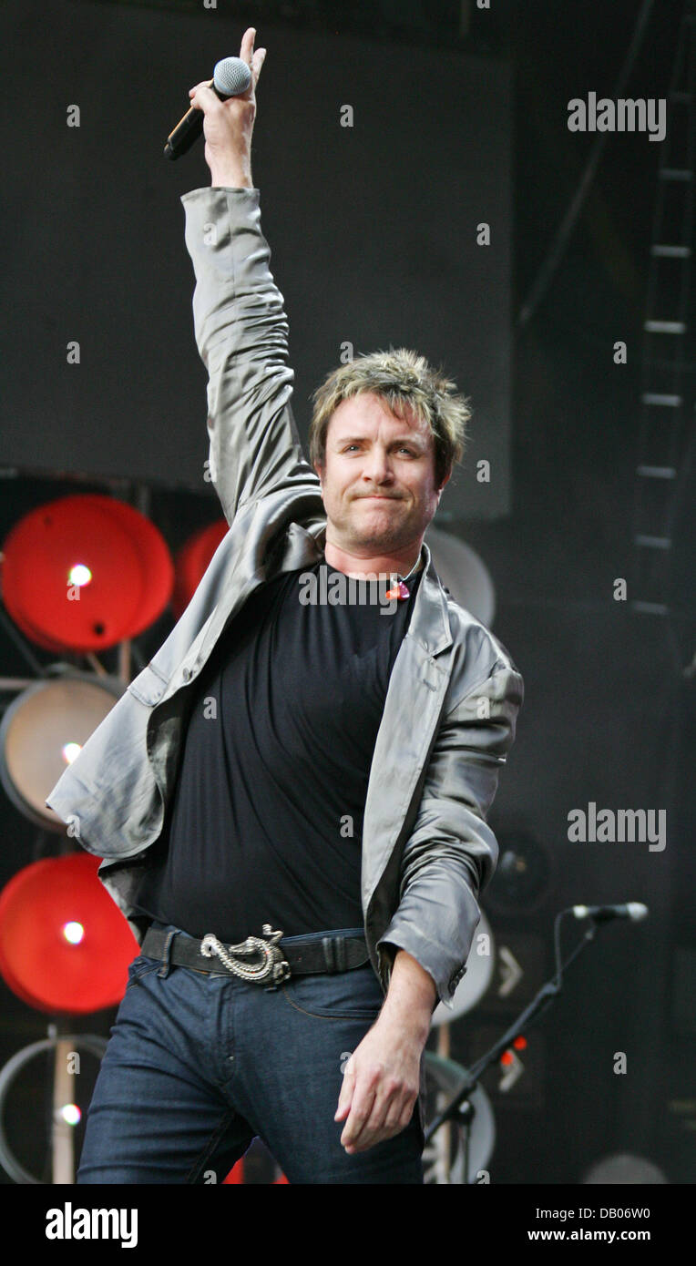 Simon le Bon lead singer of British band 'Duran Duran' performs at the ...