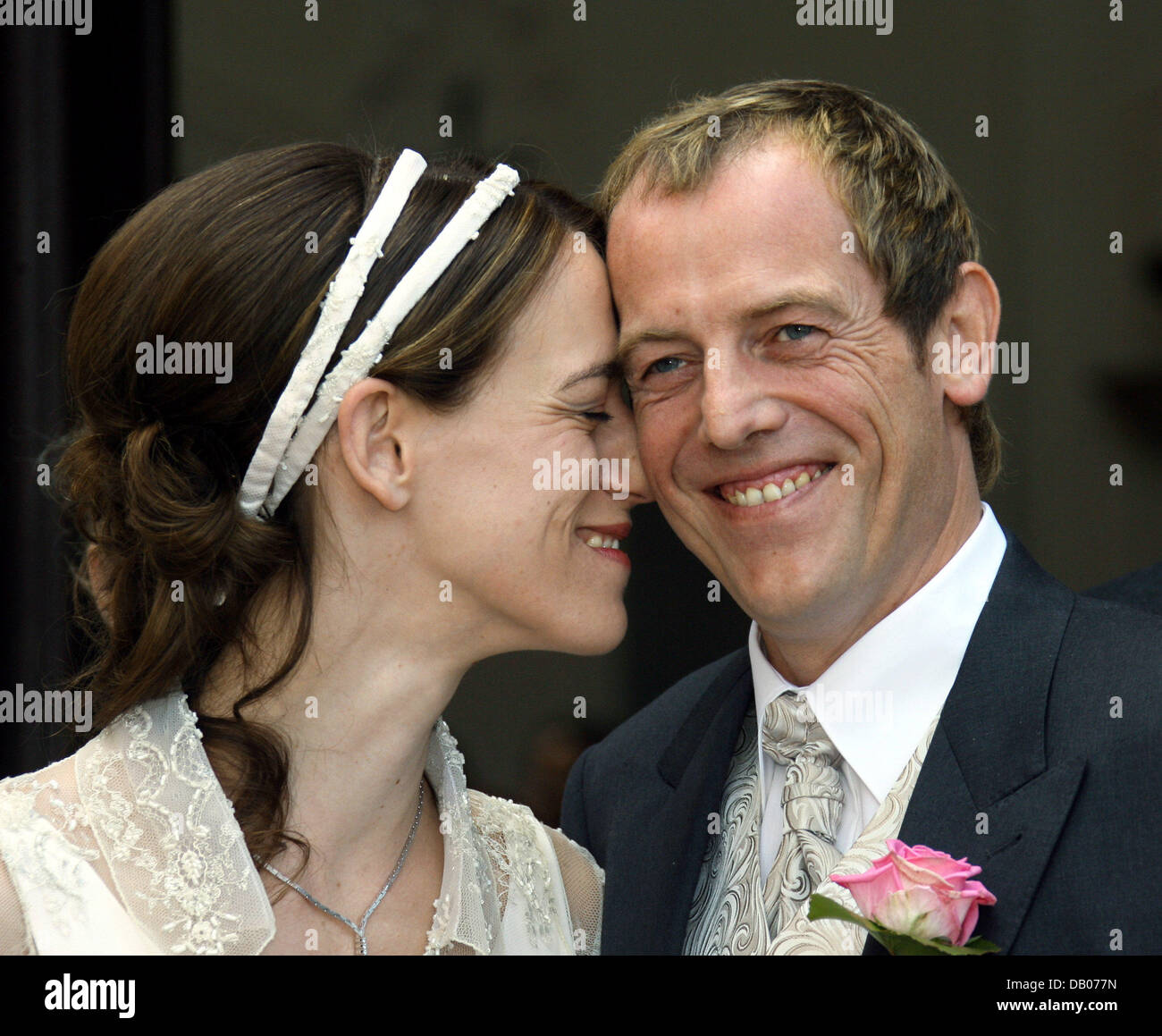Newly weds Countess Catherina Bernadotte (L) and Romuald Ruffing smile ...