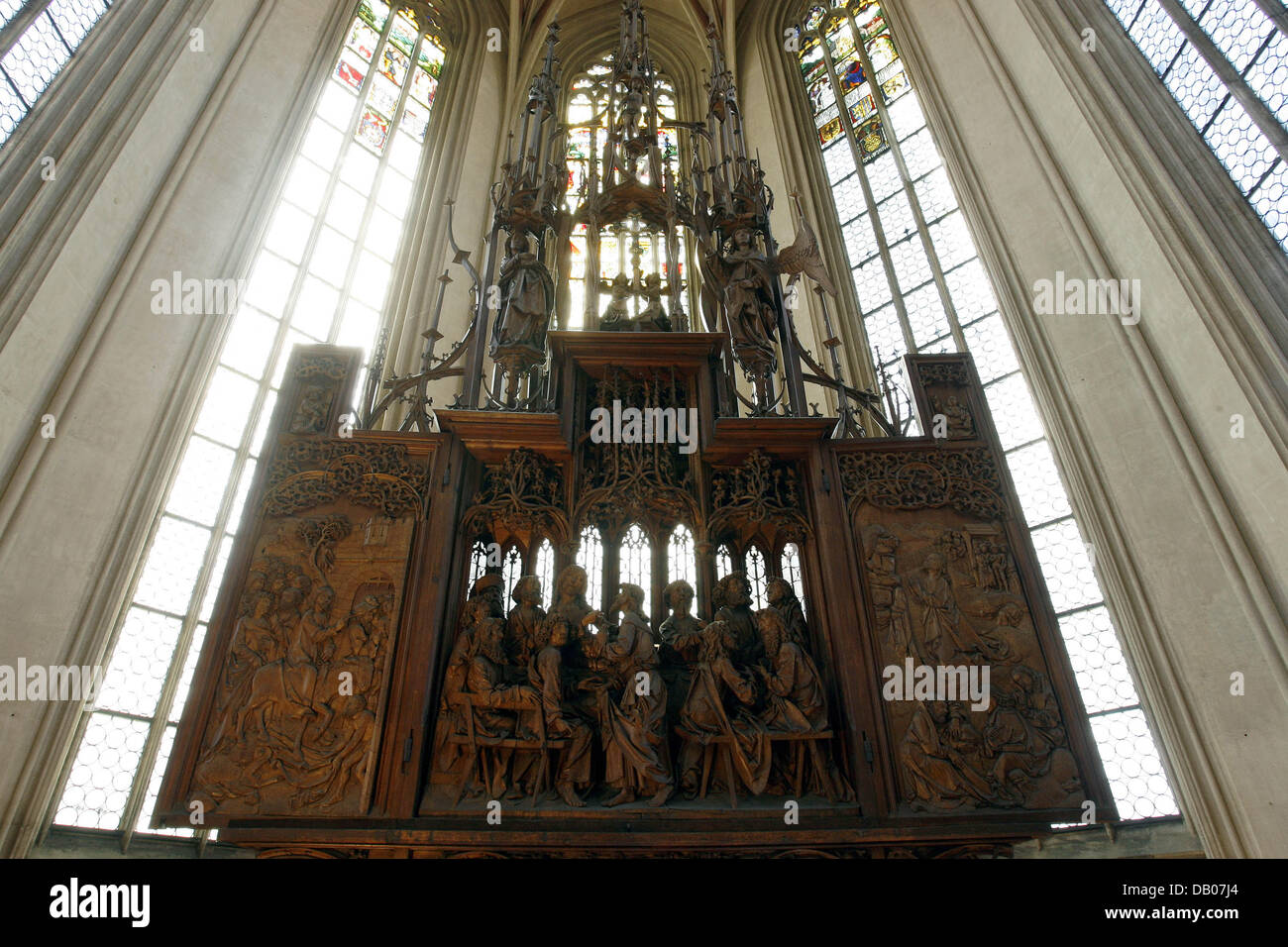 The picture shows the 'Holy-Blood-Altar' by Tilman Riemenschneider at ...