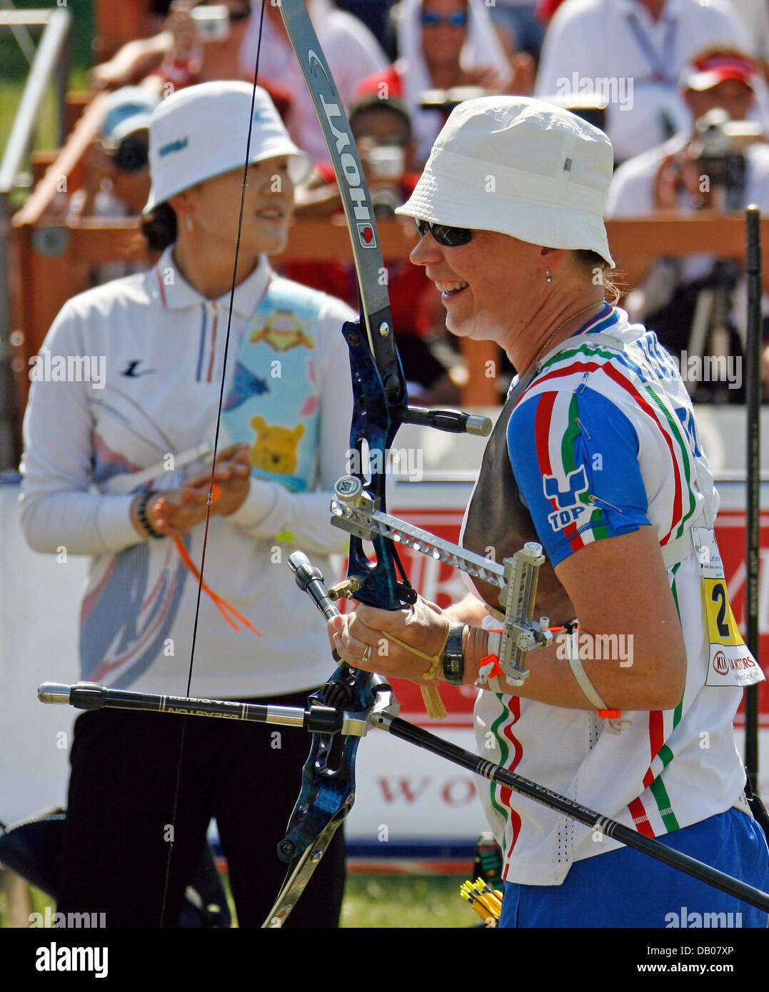 Italian archer Natalia Valeeva is pictured during the women's singles ...