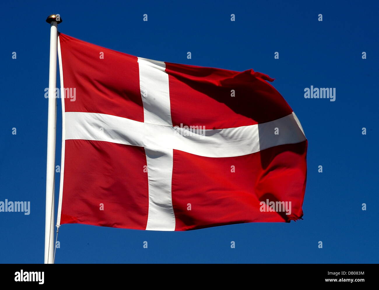 The picture shows the Danish flag, Roskilde, Denmark, 23 May 2007. The ...