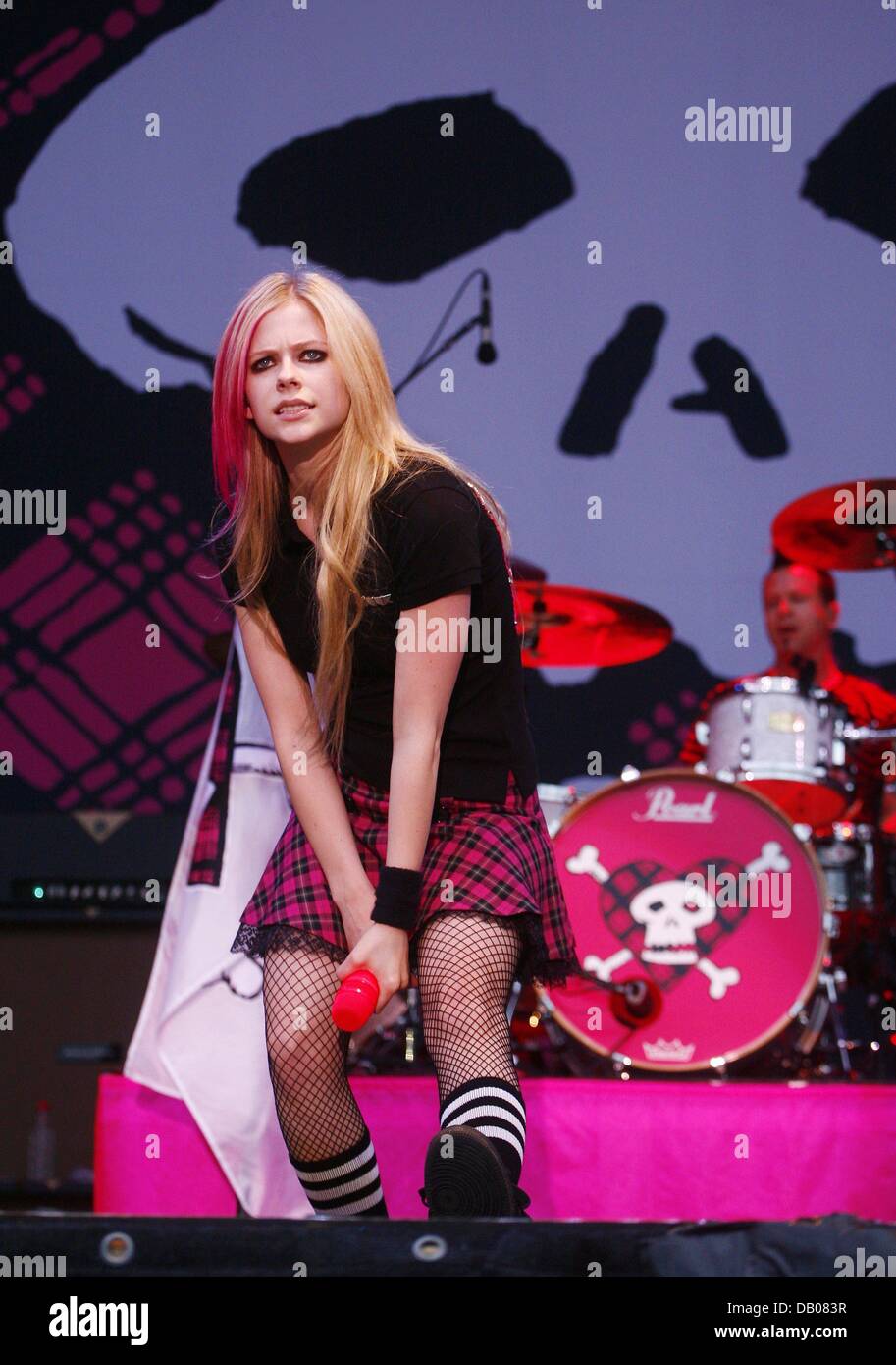 Canadian singer Avril Lavigne is pictured performing in Frankfurt Main ...