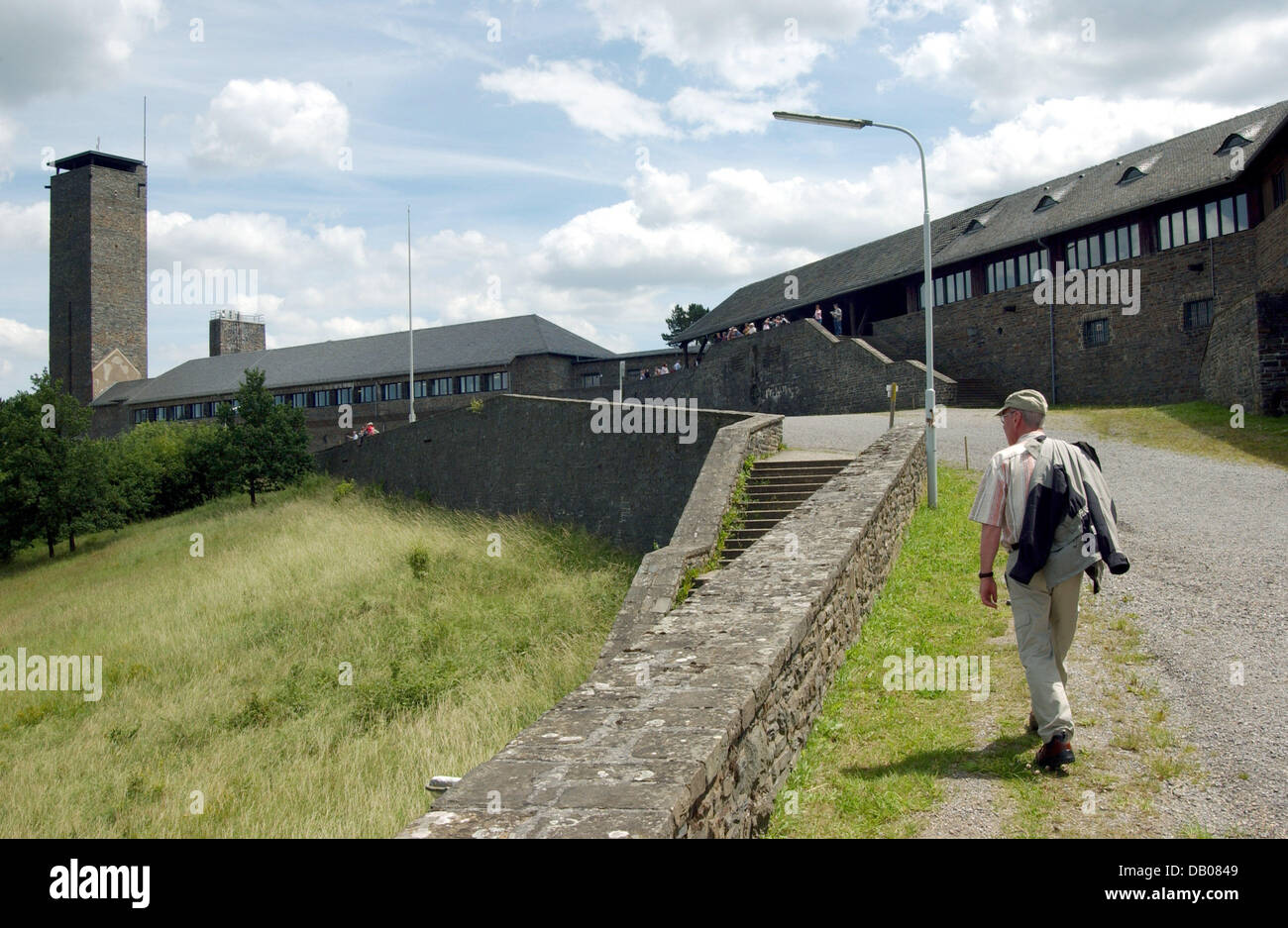 A visitors is pictured at the Ordensburg Vogelsang castle at Eiffel ...