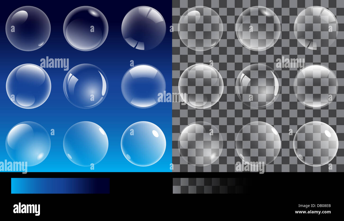 Animated illustration blue transparent glass hi-res stock photography ...