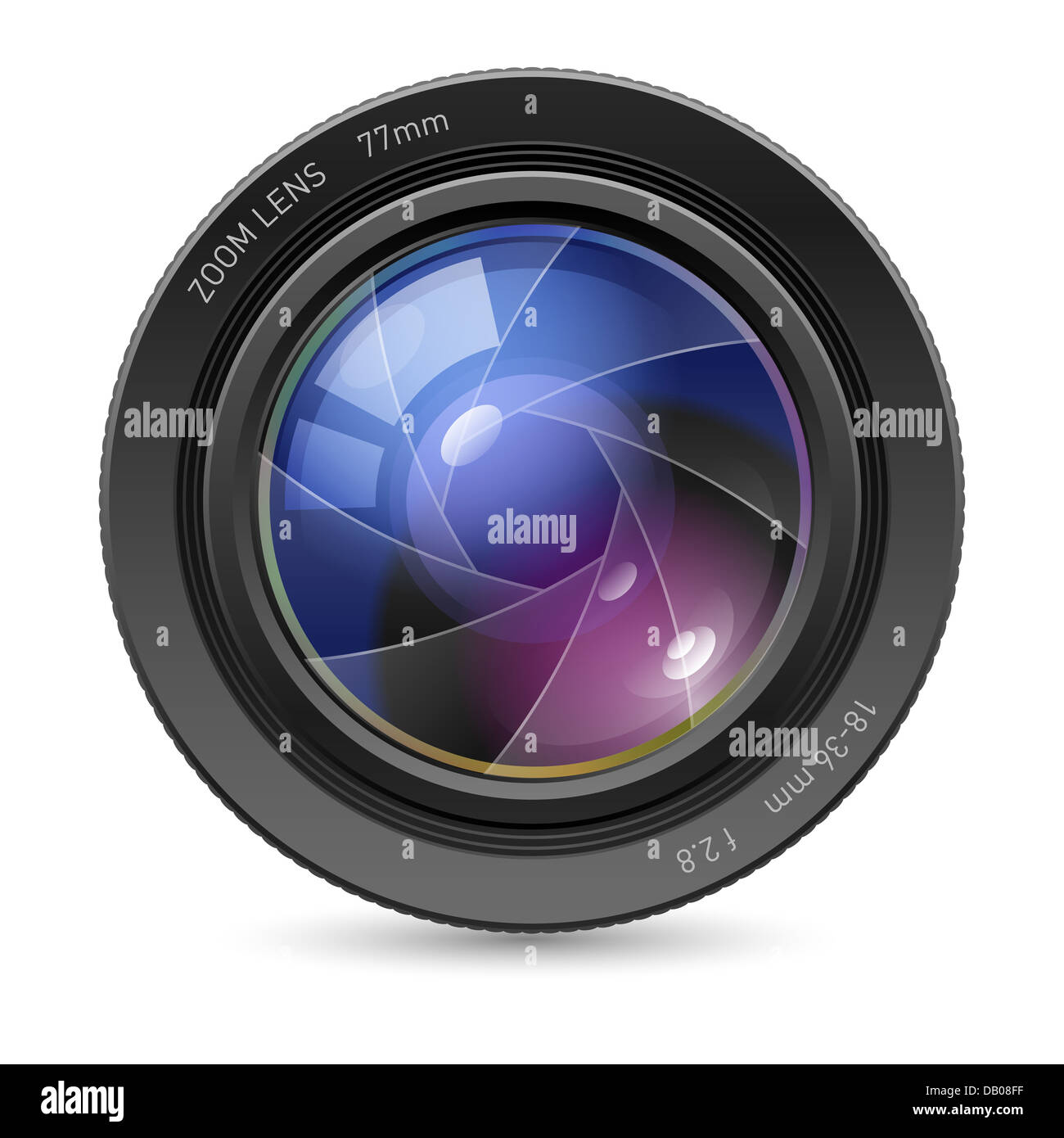 Camera icon Lens. Illustration on white background Stock Photo - Alamy