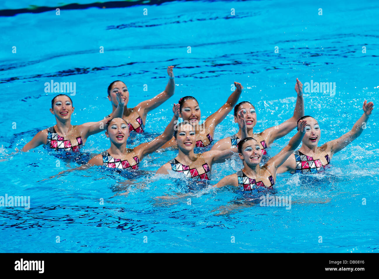 Barcelona, Spain. 20th July, 2013. Japan team group (JPN) Synchronized ...