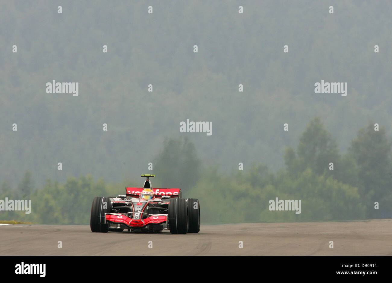 British Formula One rookie Lewis Hamilton of MCLaren Mercedes paces the ...
