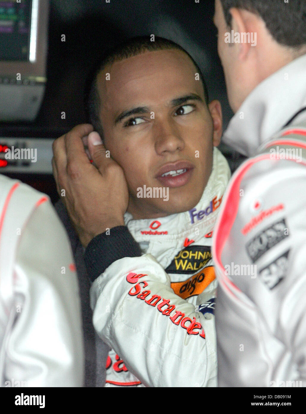 British Formula One rookie Lewis Hamilton of McLaren Mercedes pictured ...