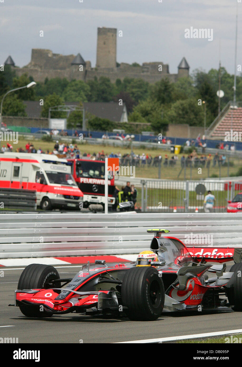 British Formula One rookie Lewis Hamilton of McLaren Mercedes paces the ...