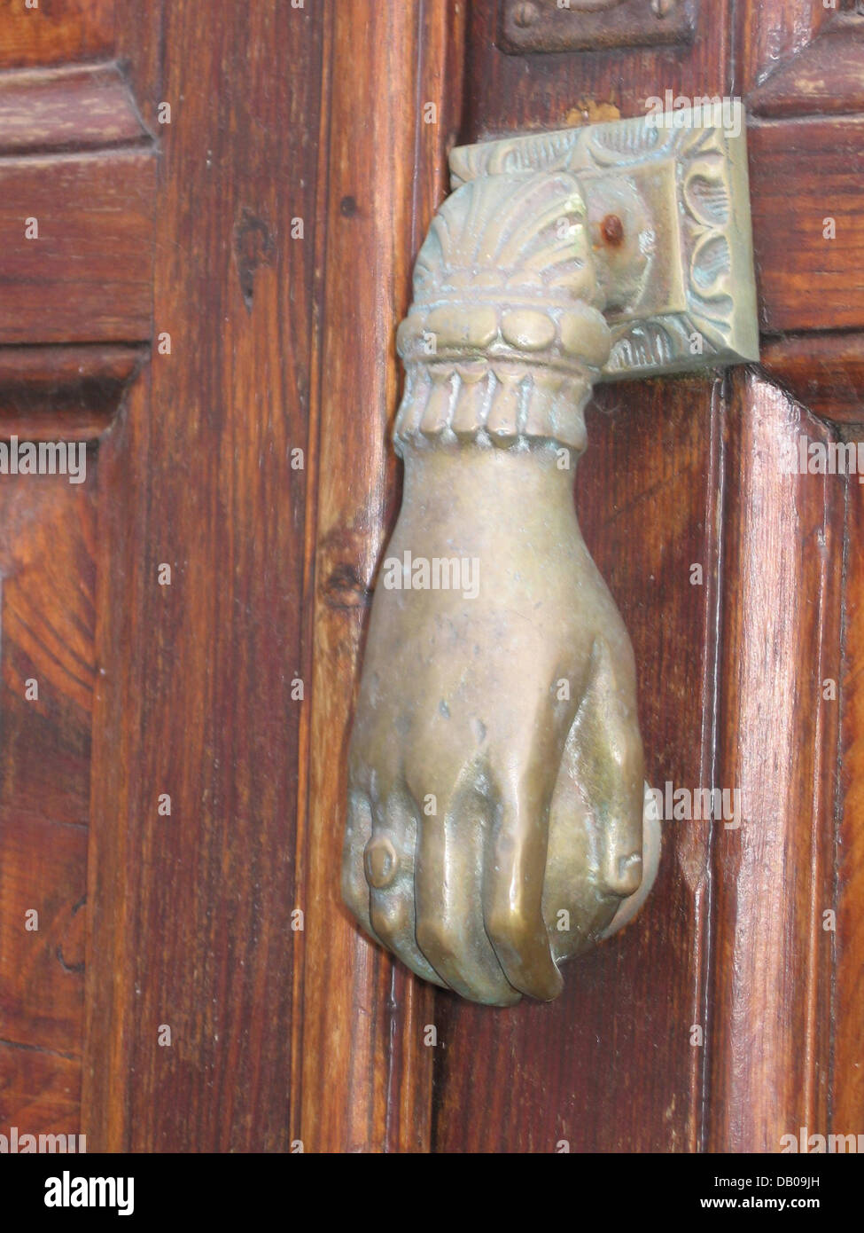 The picture shows a rapper shaped like a hand on a door in the coastal ...