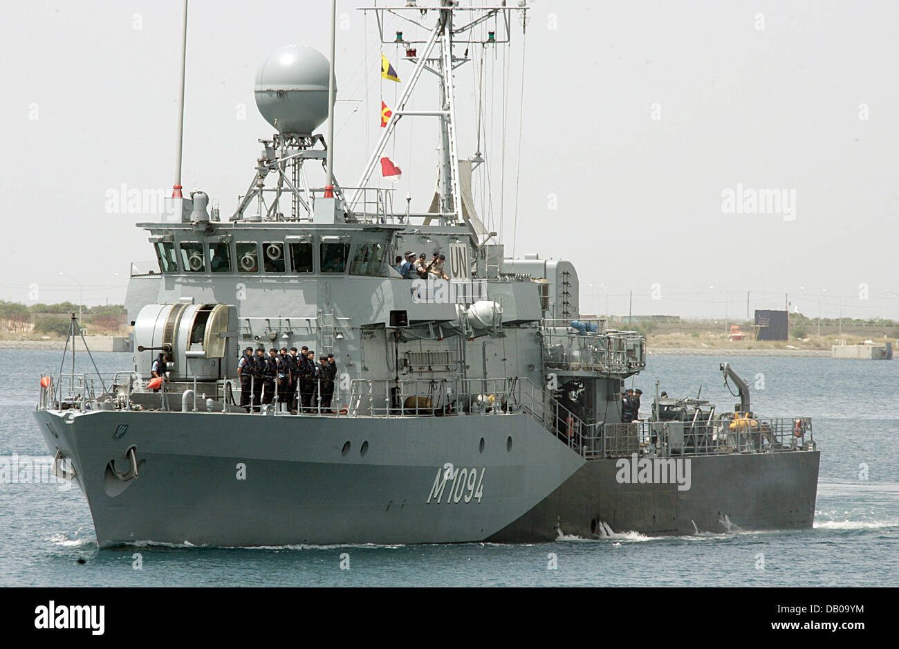 German Navy speedboat 'Ensdorf' leaves the harbour of Limassol, Cyprus ...