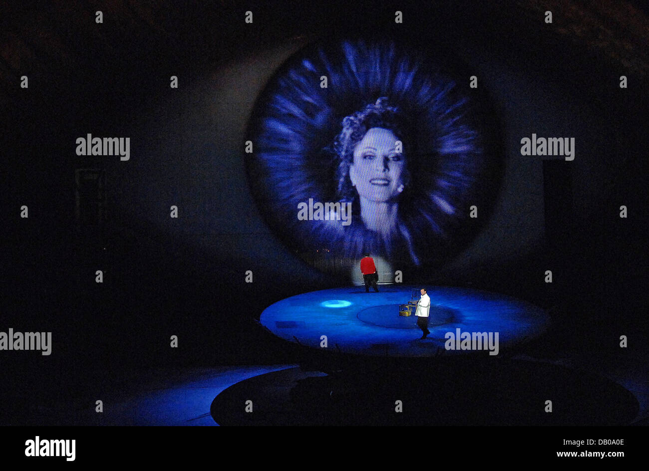 The stage of Giacomo Puccini's opera 'Tosca' pictured during a ...