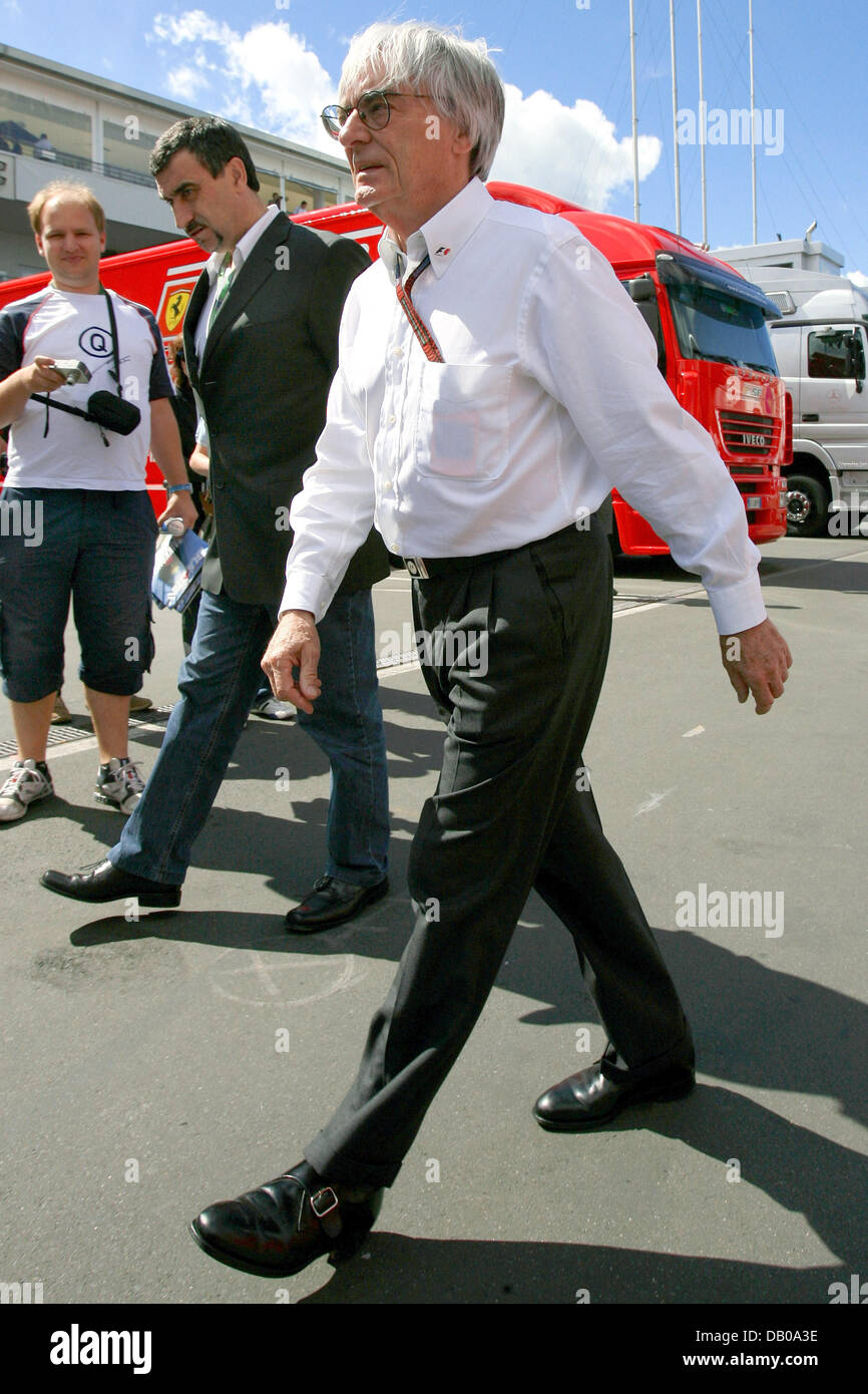 British Formula One boss Bernie Ecclestone is pictured at the Formula ...