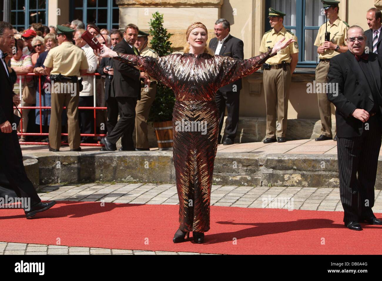 Chanson singer Margot Werner arrives at the festival opera house in ...