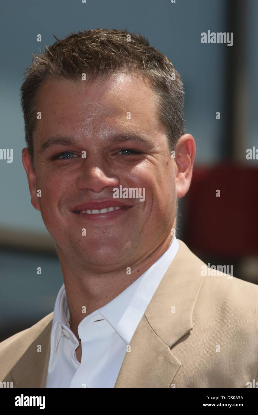 US-American actor Matt Damon poses during the ceremony honouring him ...