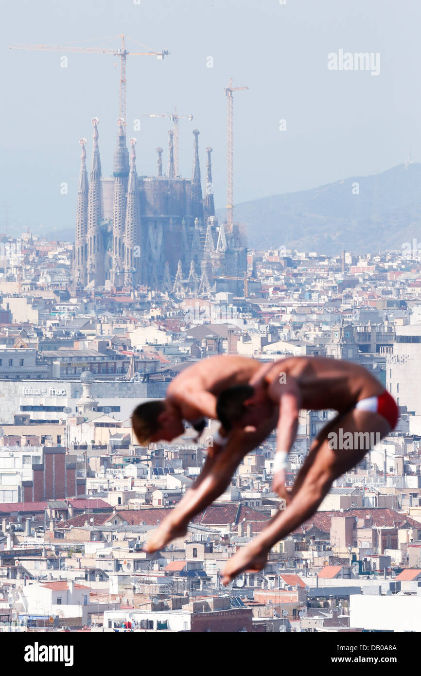 Barcelona, Spain. 21st July, 2013. Diving : Mens 10m Synchronised ...