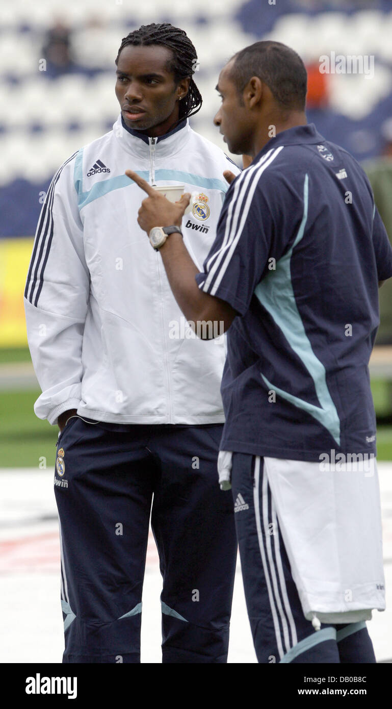 Javier Balboa (L) and Emerson of Spanish Primera División club Real ...