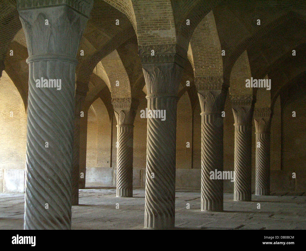 The picture shows the old section of Shah Jame' Mosque in Esfahan, Iran ...