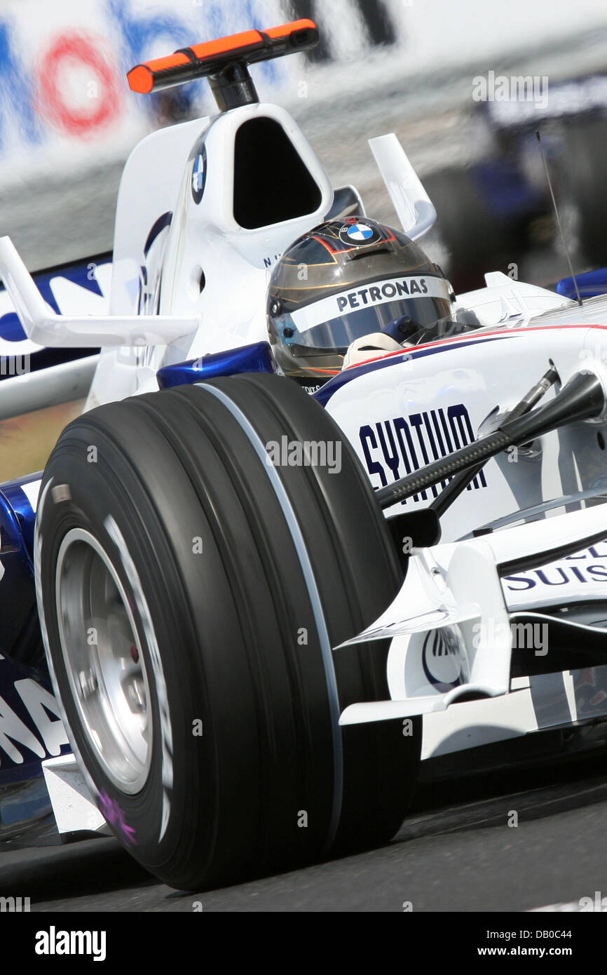 German Formula One pilot Nick Heidfeld of BMW is shown in action during ...